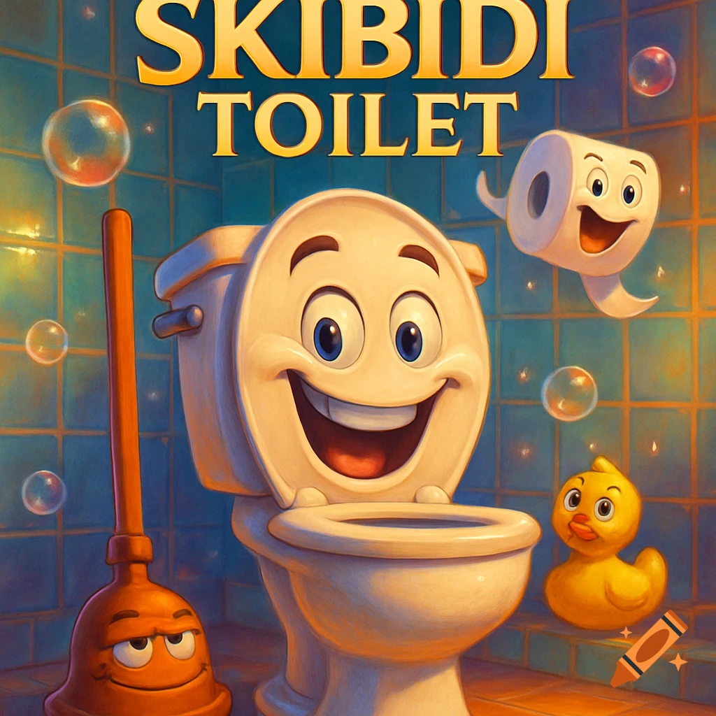 Disney Pixar-style movie poster for 'Skibidi Toilet' with ...