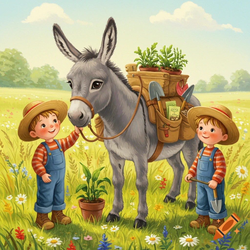 Clipart+mule+in+car created on Craiyon