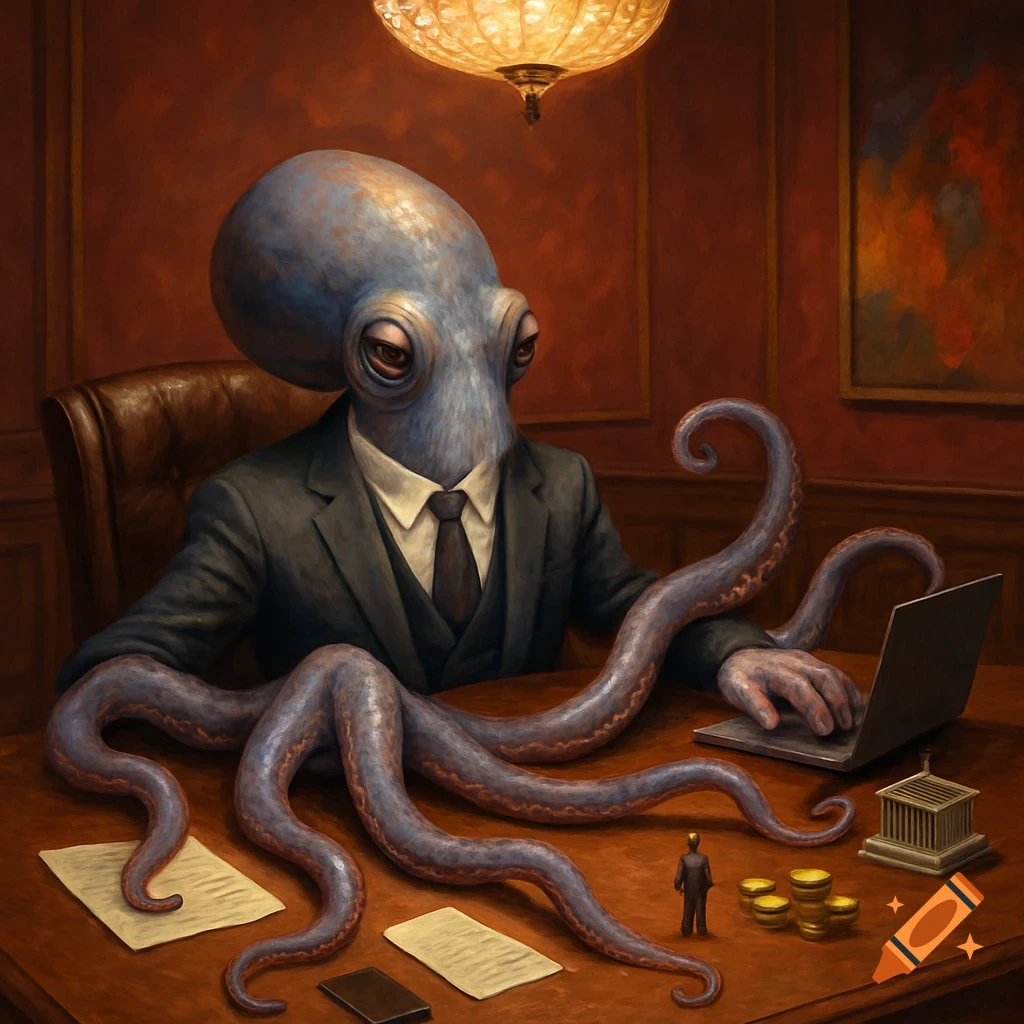 Image of a post-apocalyptic mutated octopus-squid on Craiyon