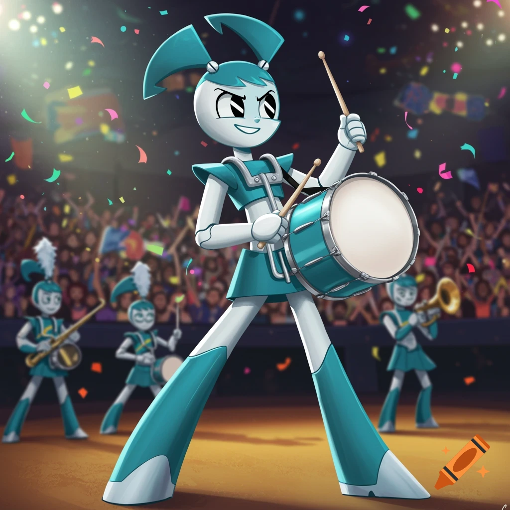 Jenny Wakeman from My Life as a Teenage Robot in a cyan marching band ...