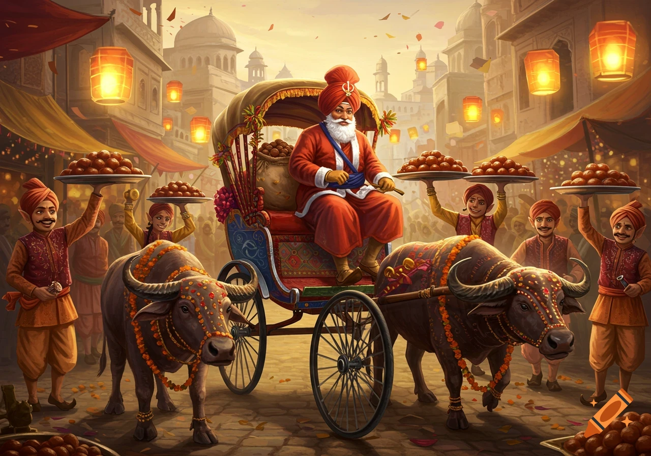 Vibrant illustration framed by a film strip featuring a gold film reel ...