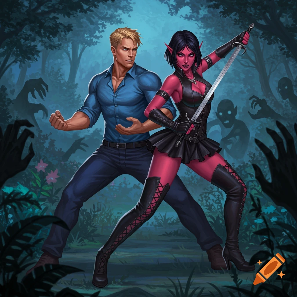 Rambo+and+woman created on Craiyon