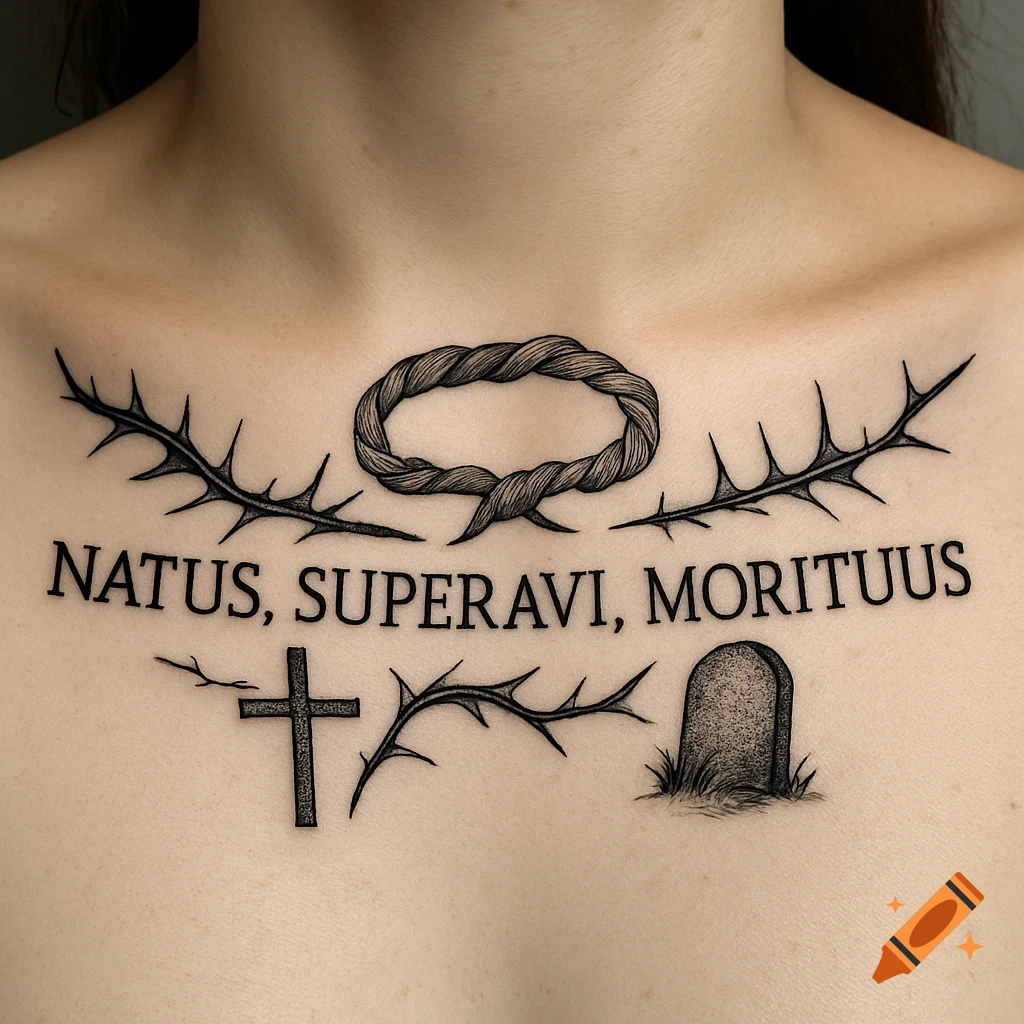 Blackwork tattoo of an elegant sword piercing a cracked heart with rays ...