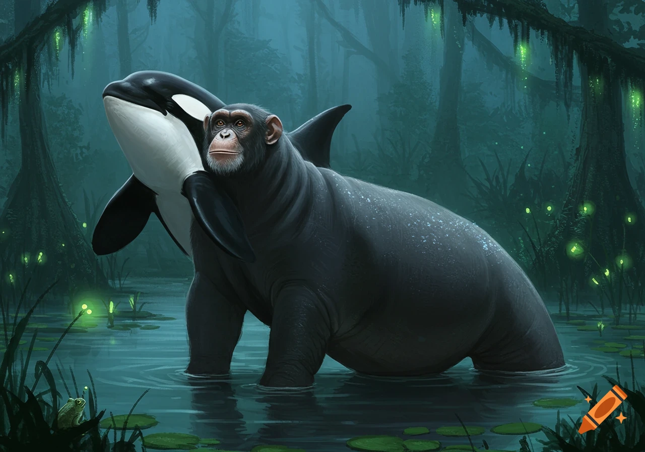 A cartoon hippo (Moto Moto) with a large belly stands smiling in a ...