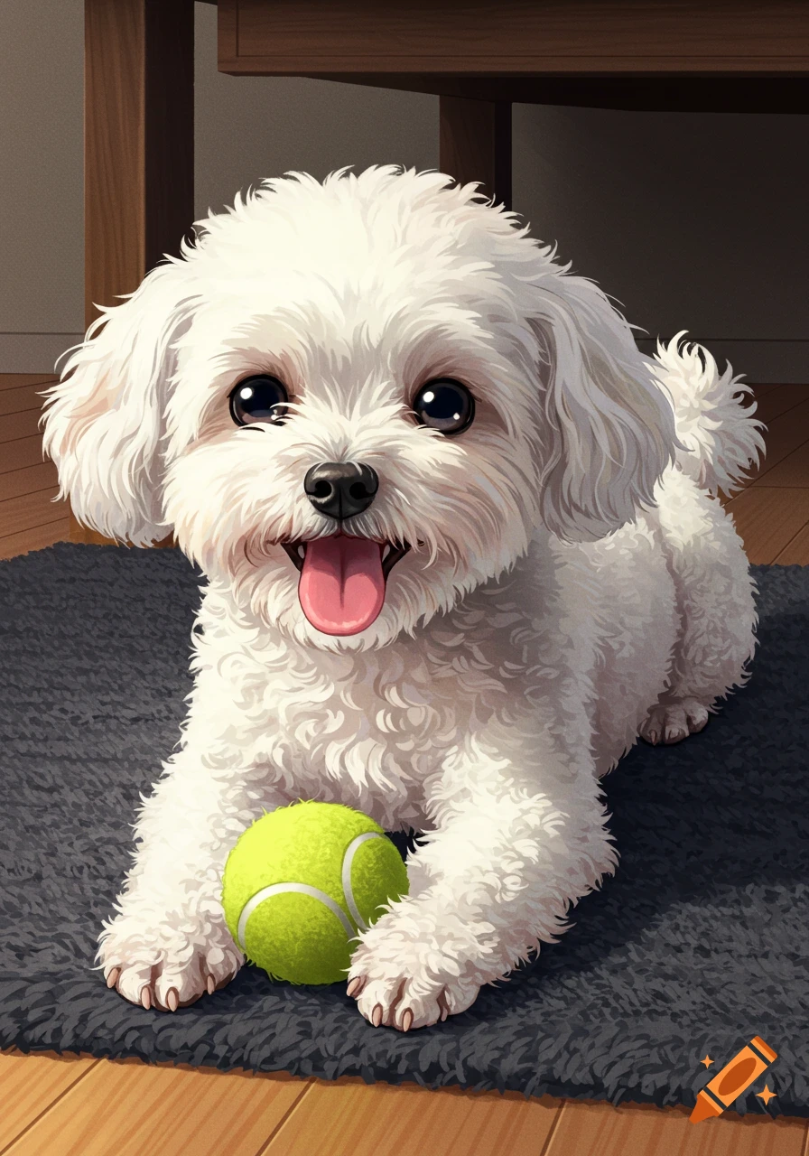 A grey mini goldendoodle with a cigar in its mouth walks away from a ...