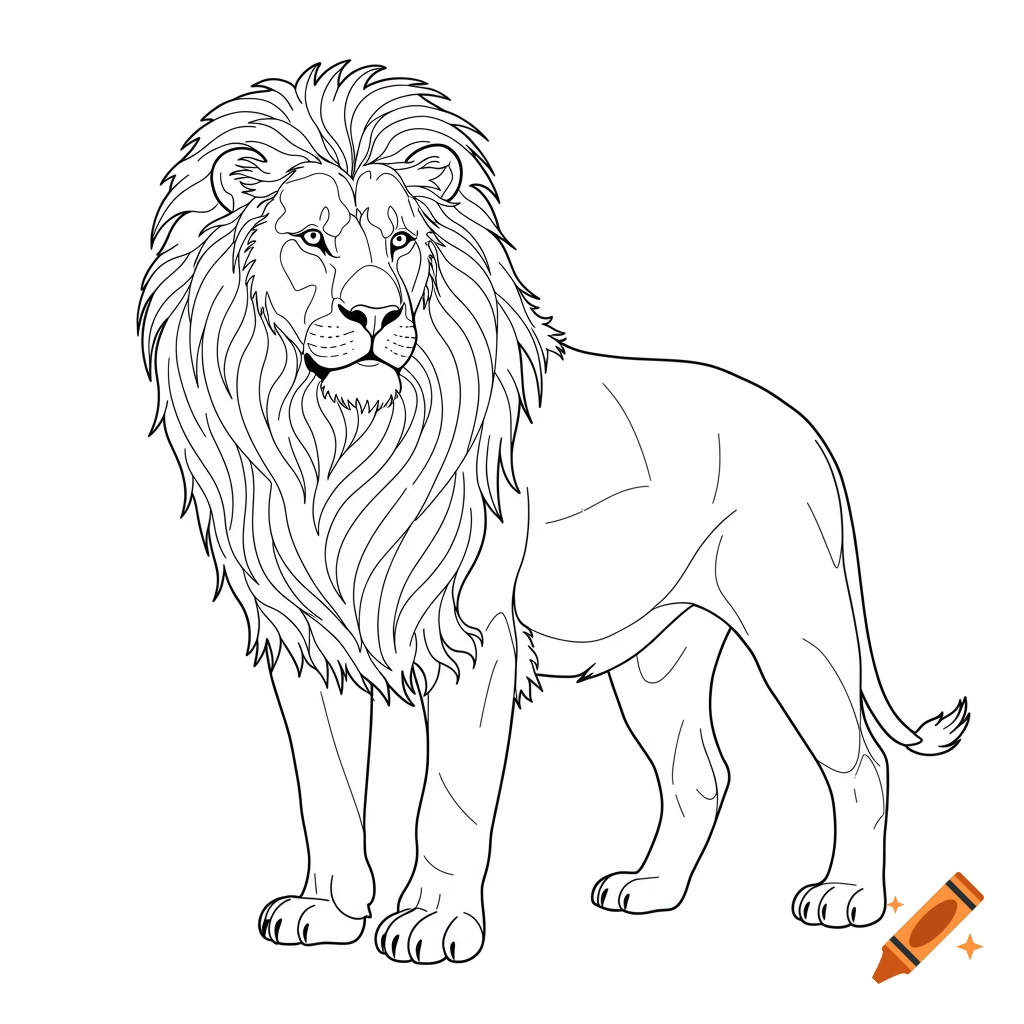 Cute black and white cartoon tiger line drawing for coloring, with big ...