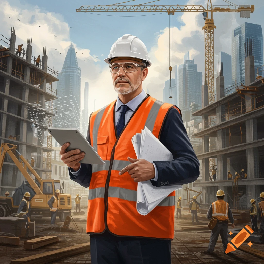 A group of workers in hard hats and safety vests attend a safety ...