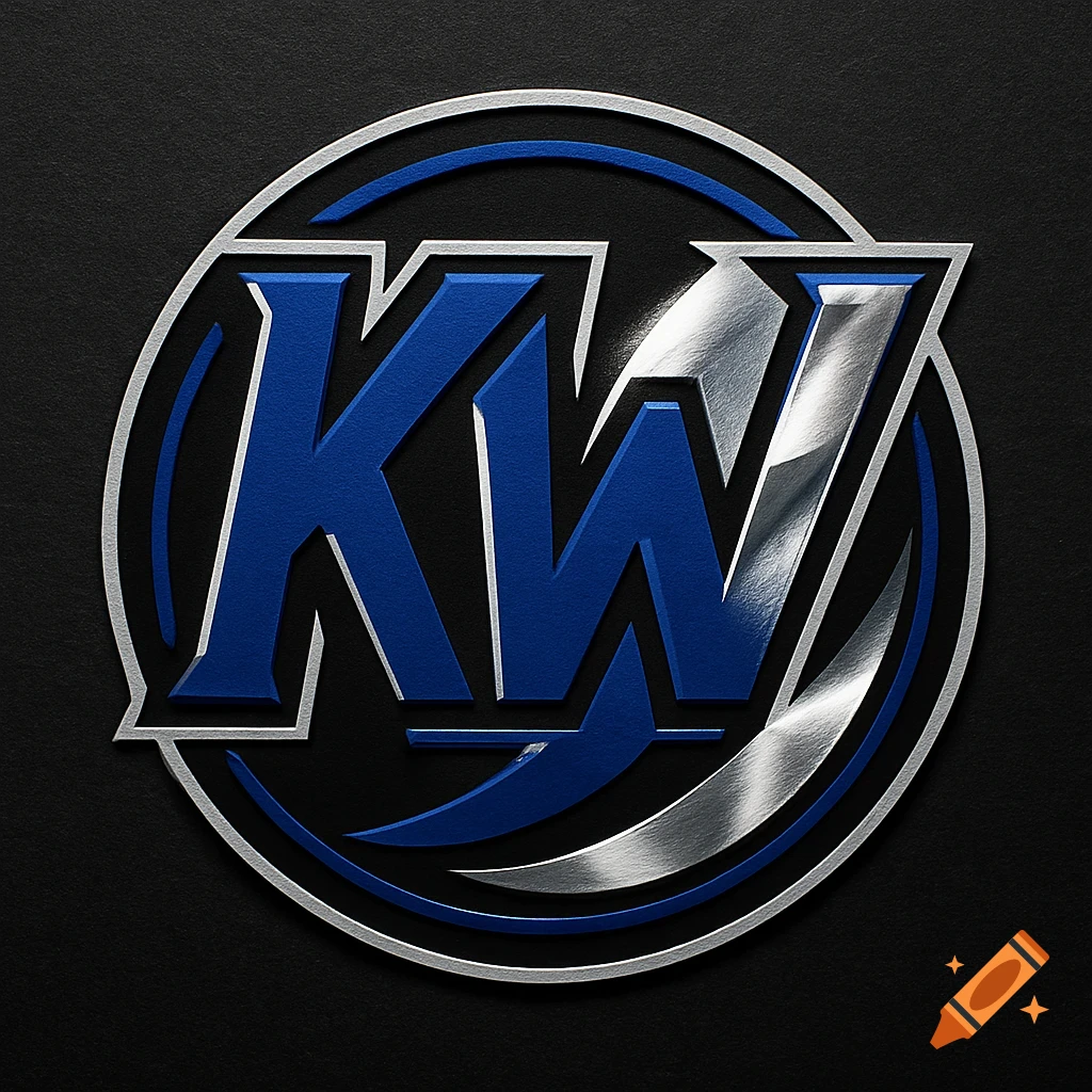 White letters MLK in a stylized candy/comic logo with blue outline ...