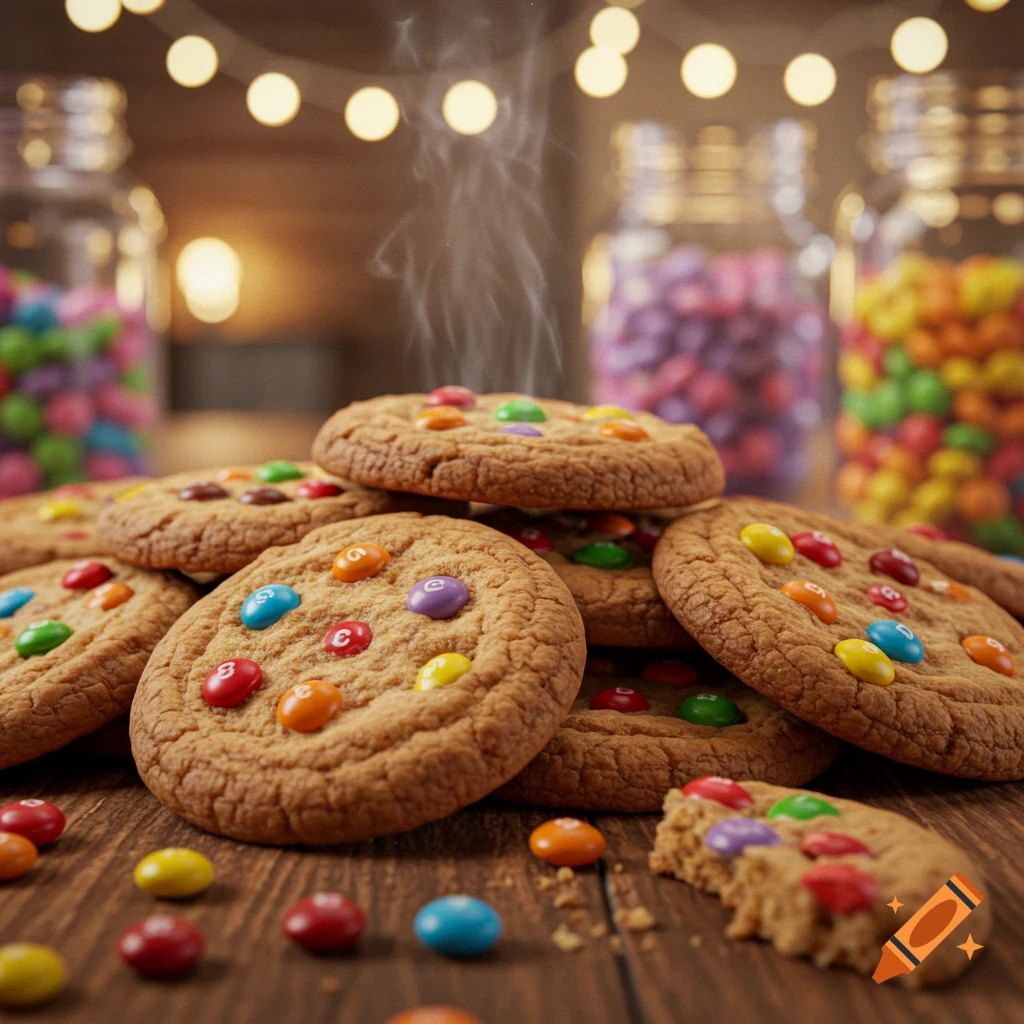 A sugar cookie, a chocolate chip cookie sandwich with filling, and a ...