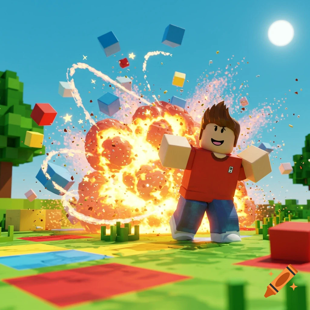 Roblox created on Craiyon