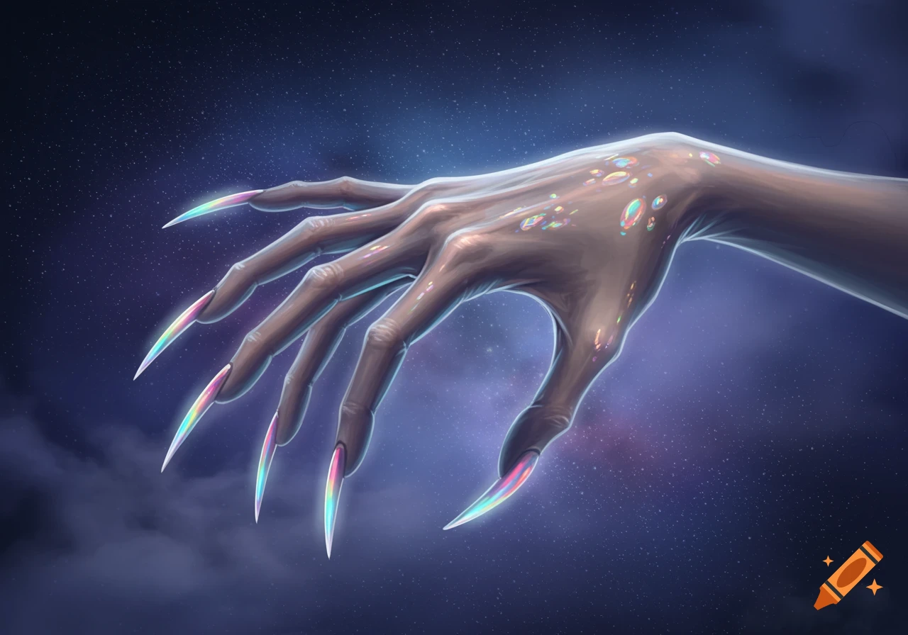 Stylized comic drawing of an open hand holding water filled with ...