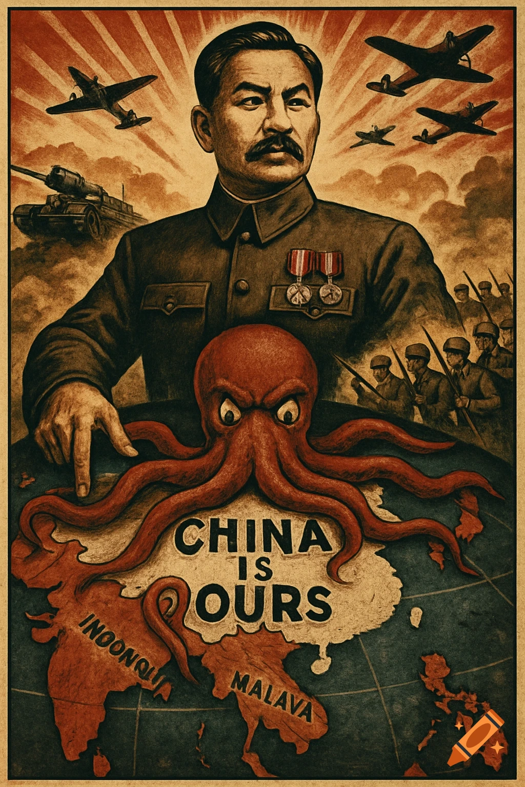 Political Illustration created on Craiyon