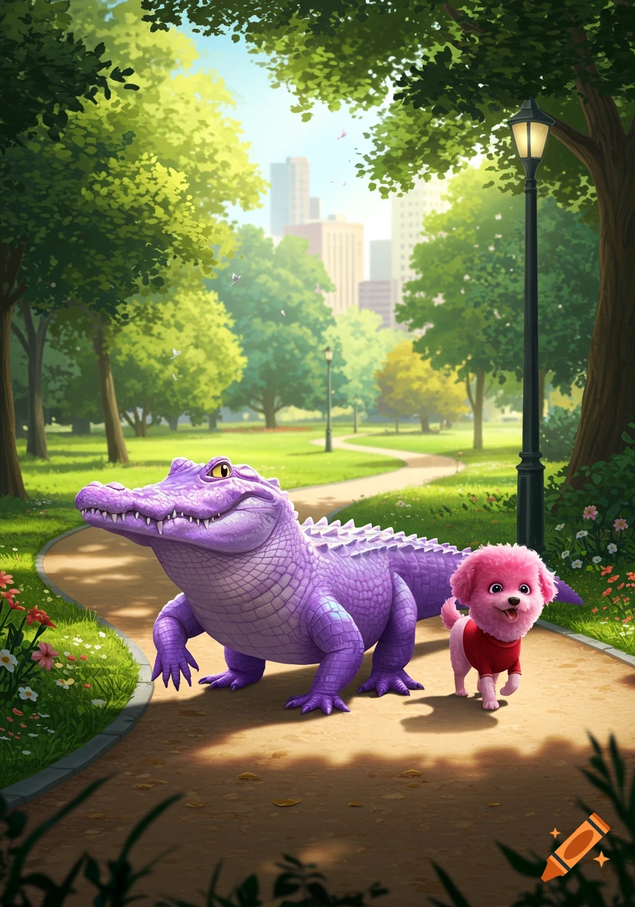 A cute cartoon turtle with a rainbow afro waves from a rock in a forest ...