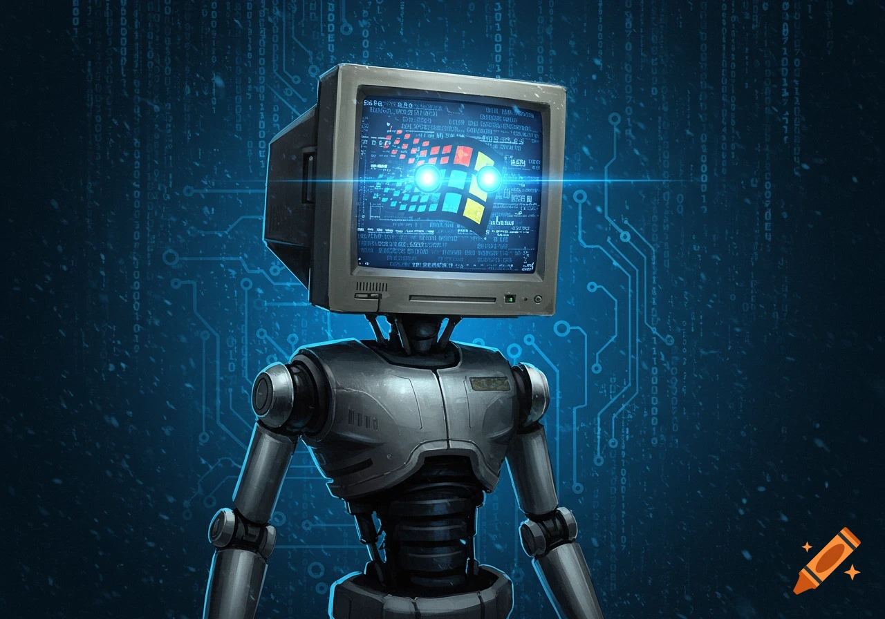 A standing robot in vector graphic style on Craiyon