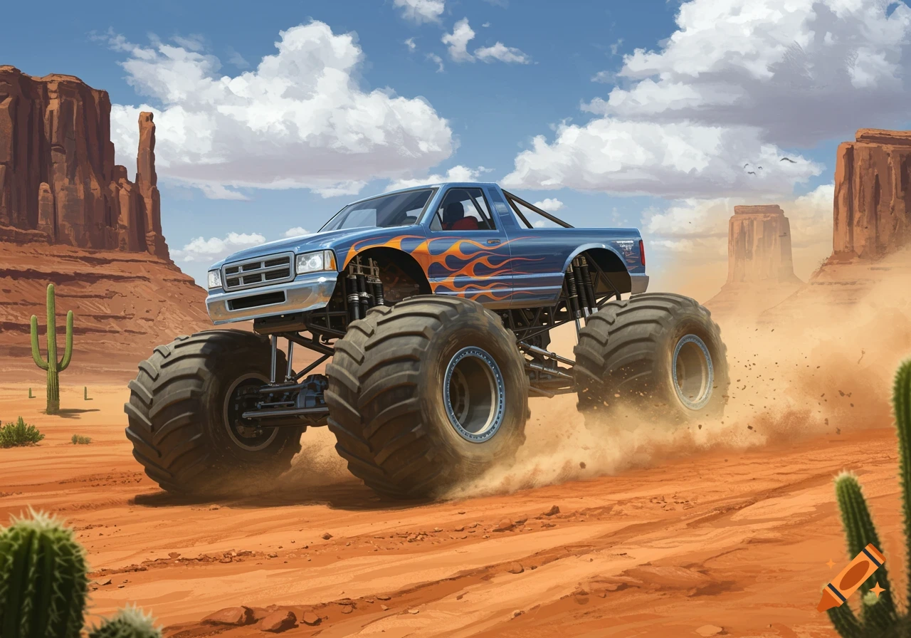 A blue Boxer Jack 331 rally car races on a muddy dirt track at sunset ...