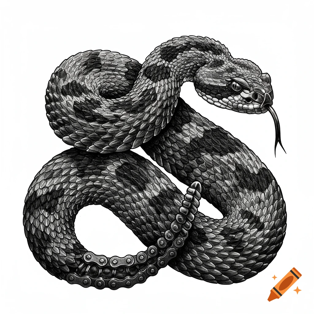 Word VIPER formed by black snakes on a light background. on Craiyon