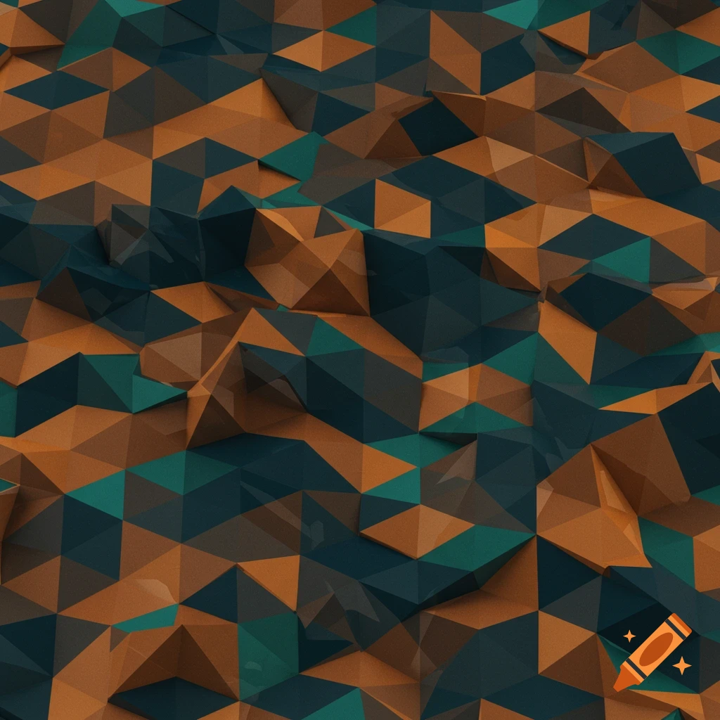 A close-up of a 3D abstract geometric pattern made of tessellating dark ...