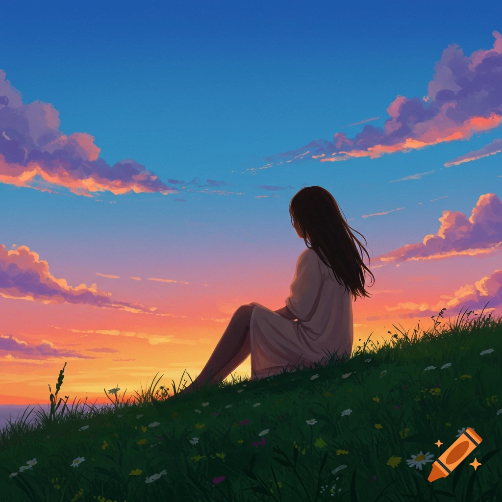 Young woman on a Parisian rooftop admiring the Eiffel Tower and city ...