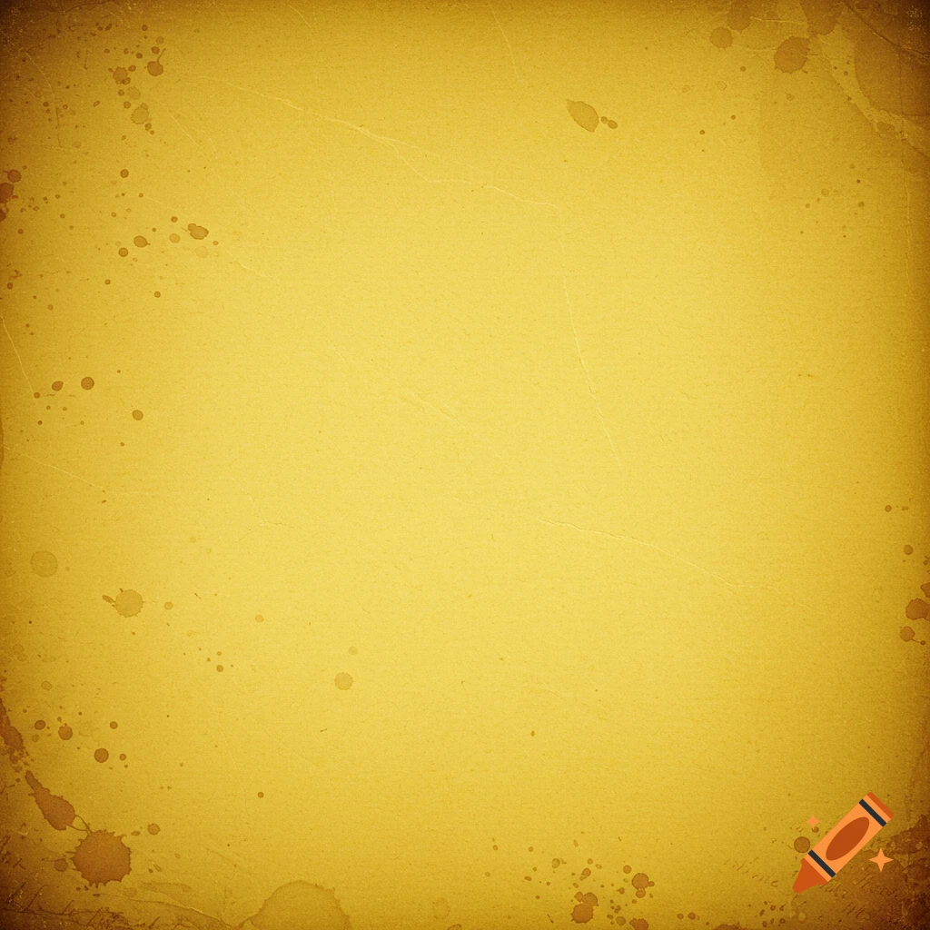 Aged yellow paper texture with a dark vignette and scattered brown ...