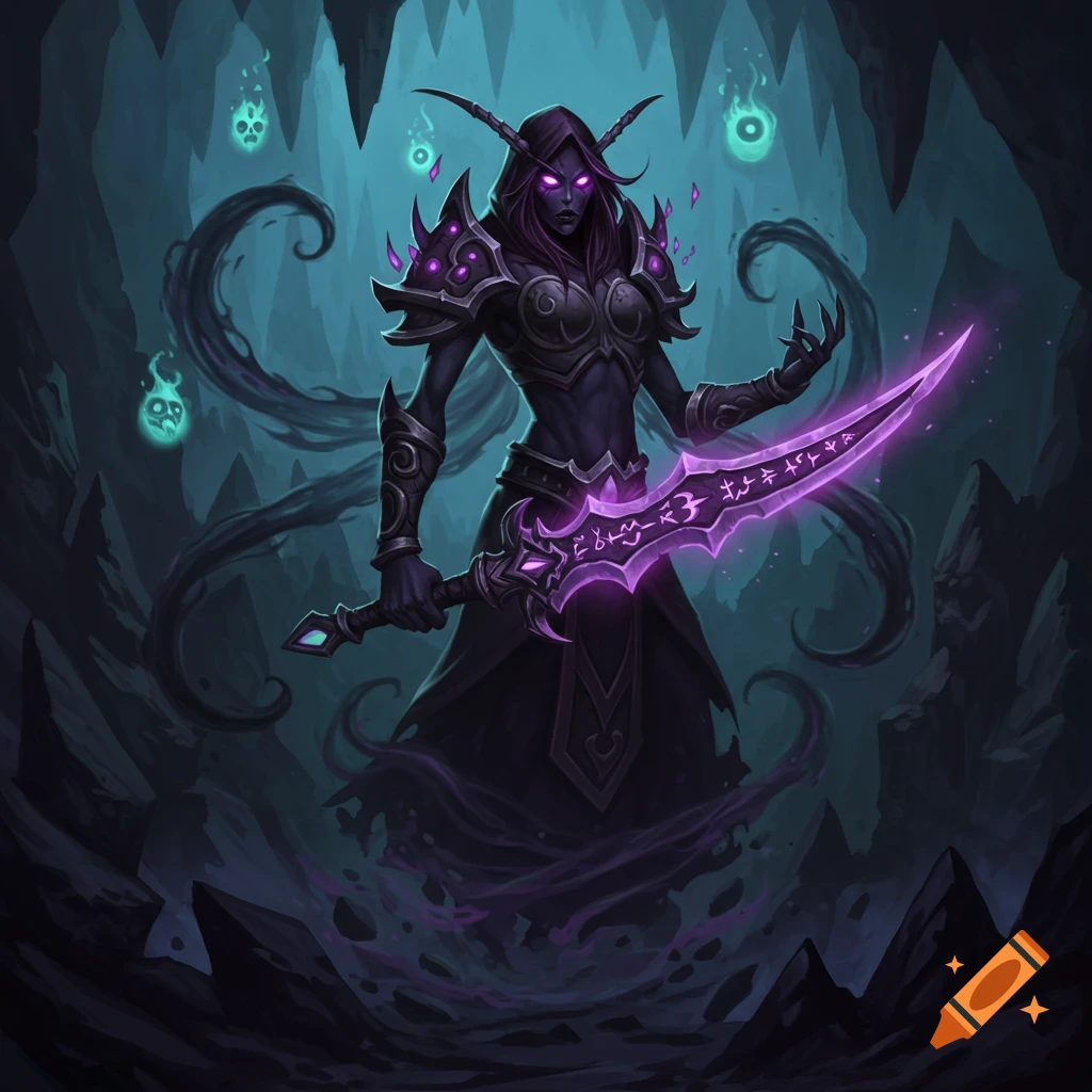 Concept art of a scythe on Craiyon