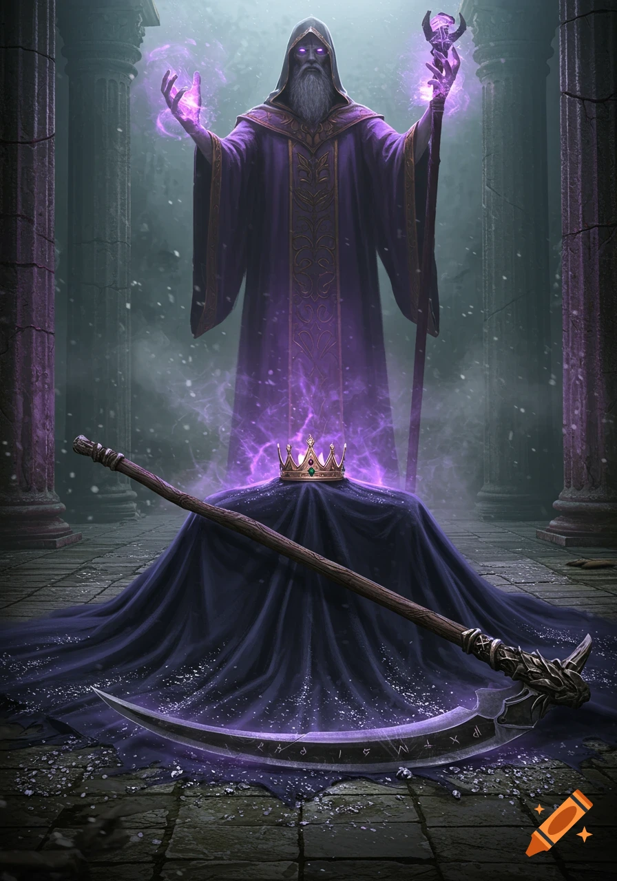 A dark fantasy wanted poster depicts an Eladrin elf assassin with a ...