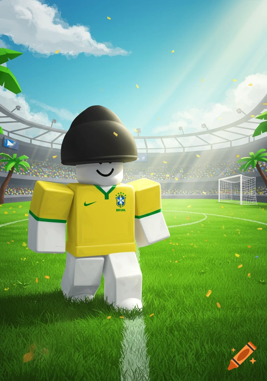 A Roblox character with a black hat and white body wearing a yellow ...