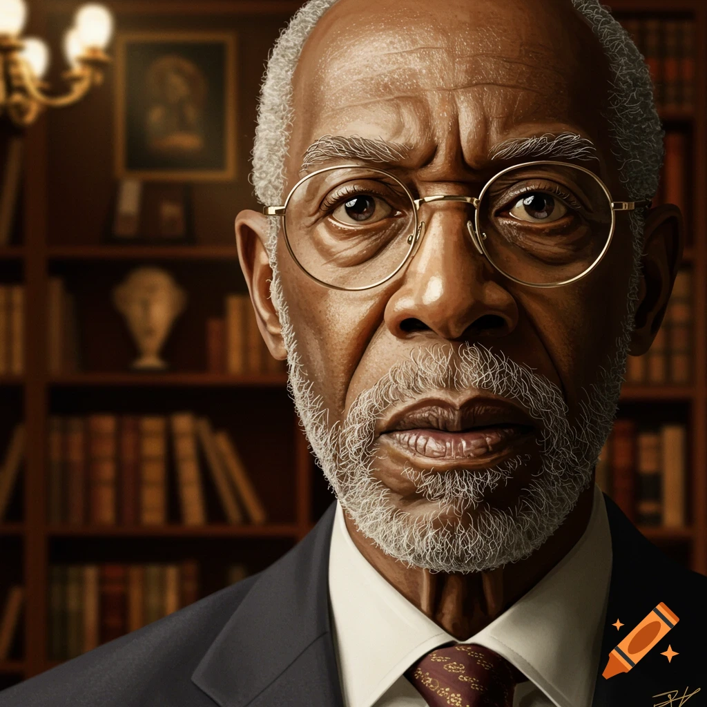 Martin Luther King Jr. with a low taper fade haircut on Craiyon