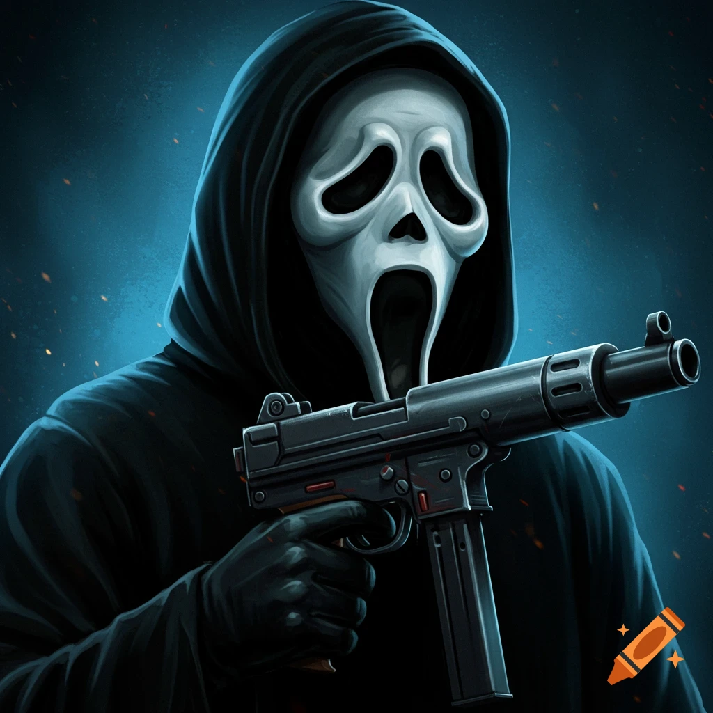 Full body ghostface but cute on Craiyon