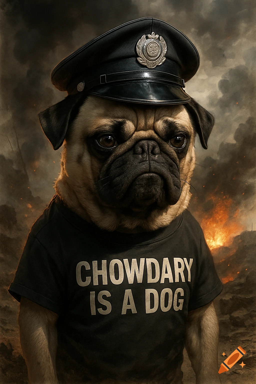 A cool white Maltese dog in a studded leather jacket and skull collar ...