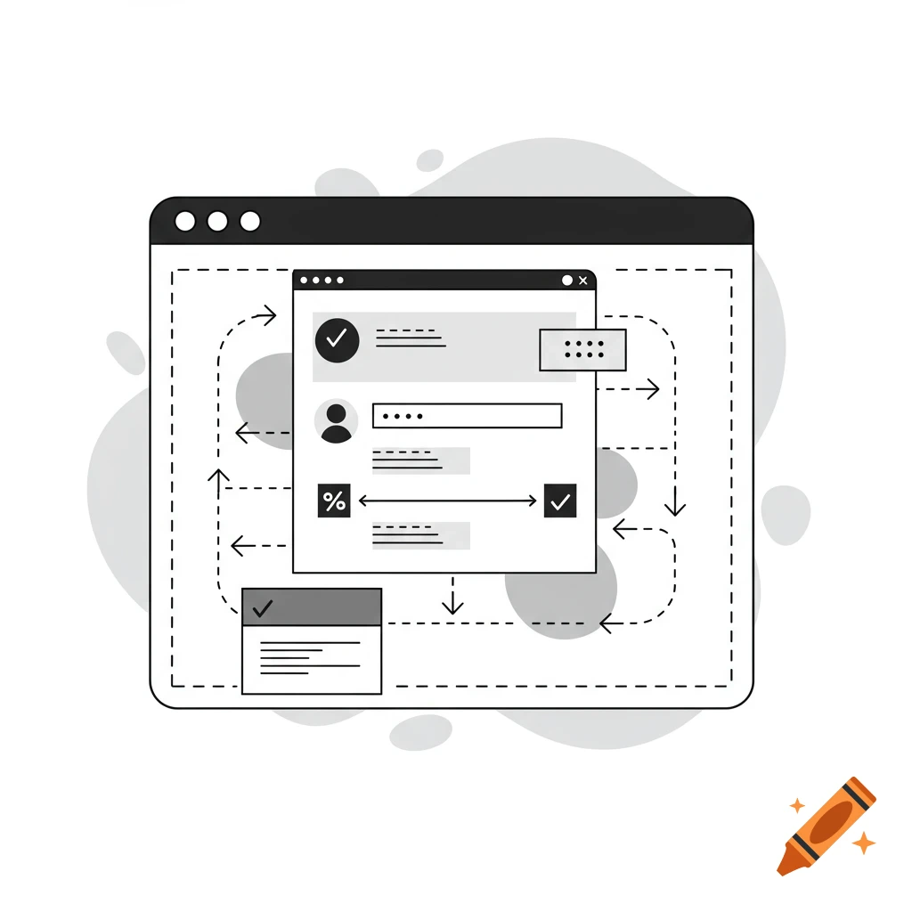 Line art icon of three database cylinders, with the center one showing ...