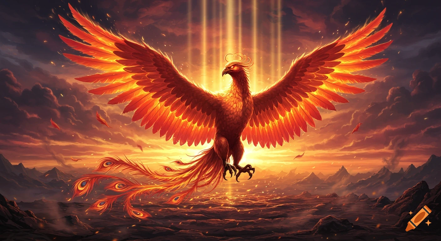 Round, artistic logo of a brown eagle and black raven with talons ...