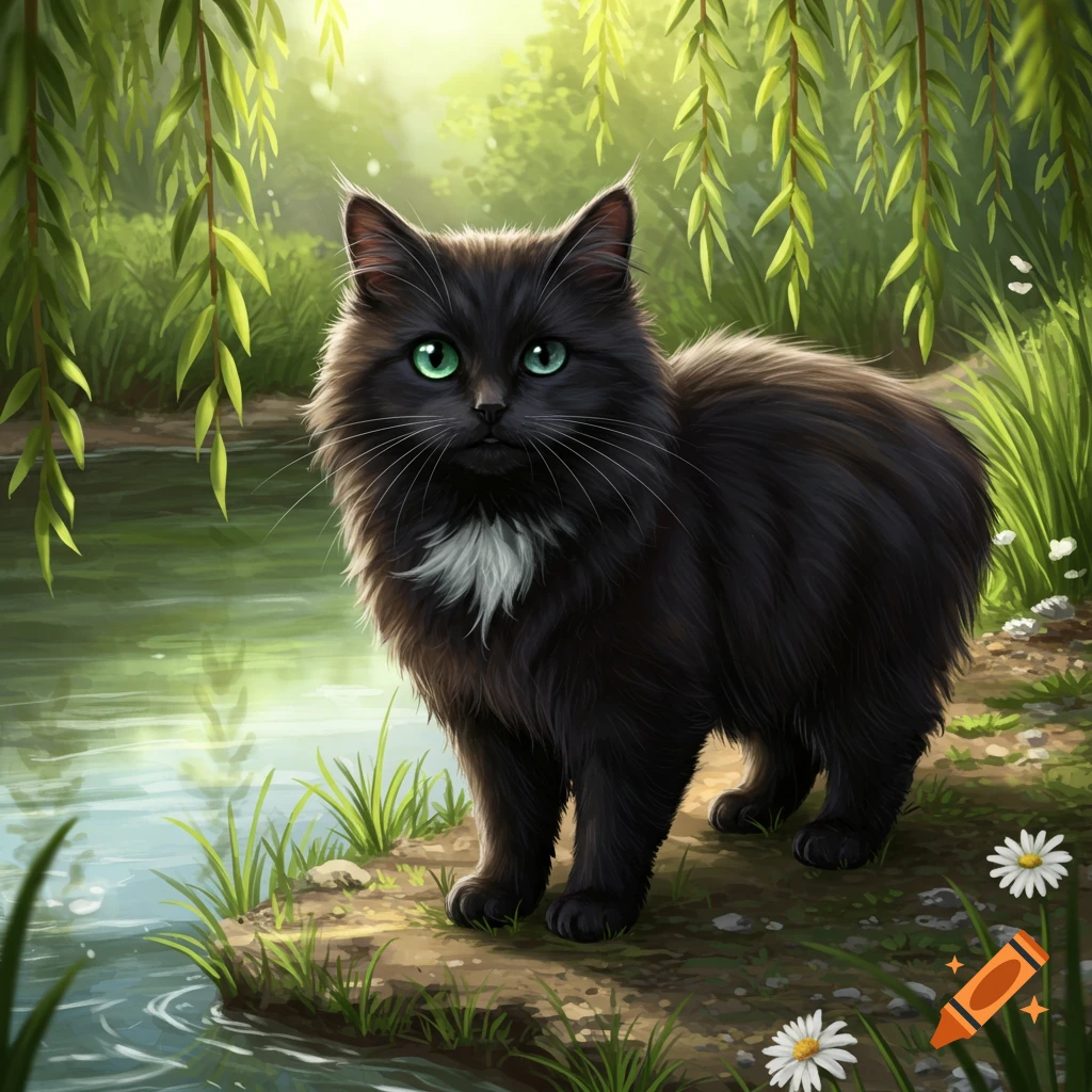 Long+haired+black+and+white+new+born+kittens created on Craiyon