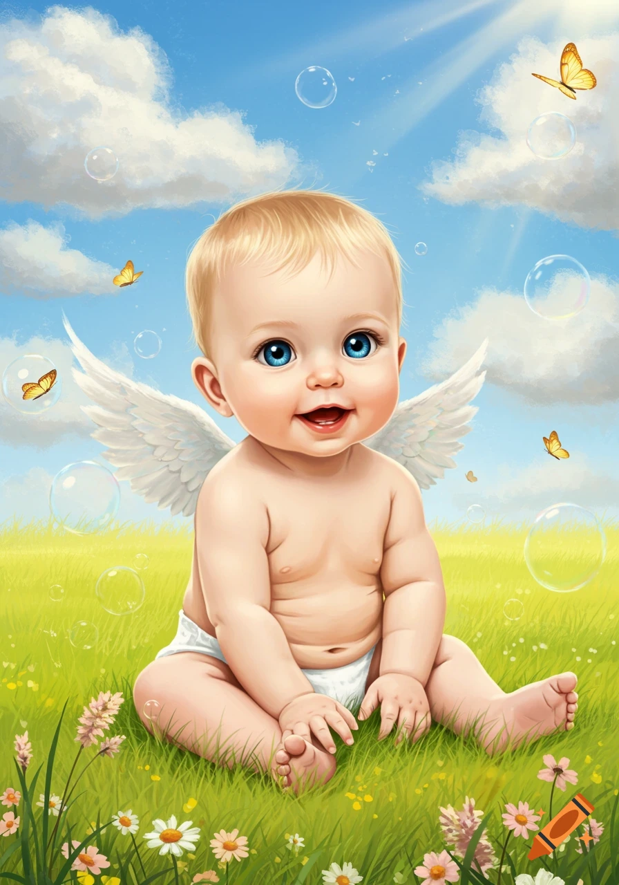 An illustrative image of a happy child with Down syndrome sitting in a ...