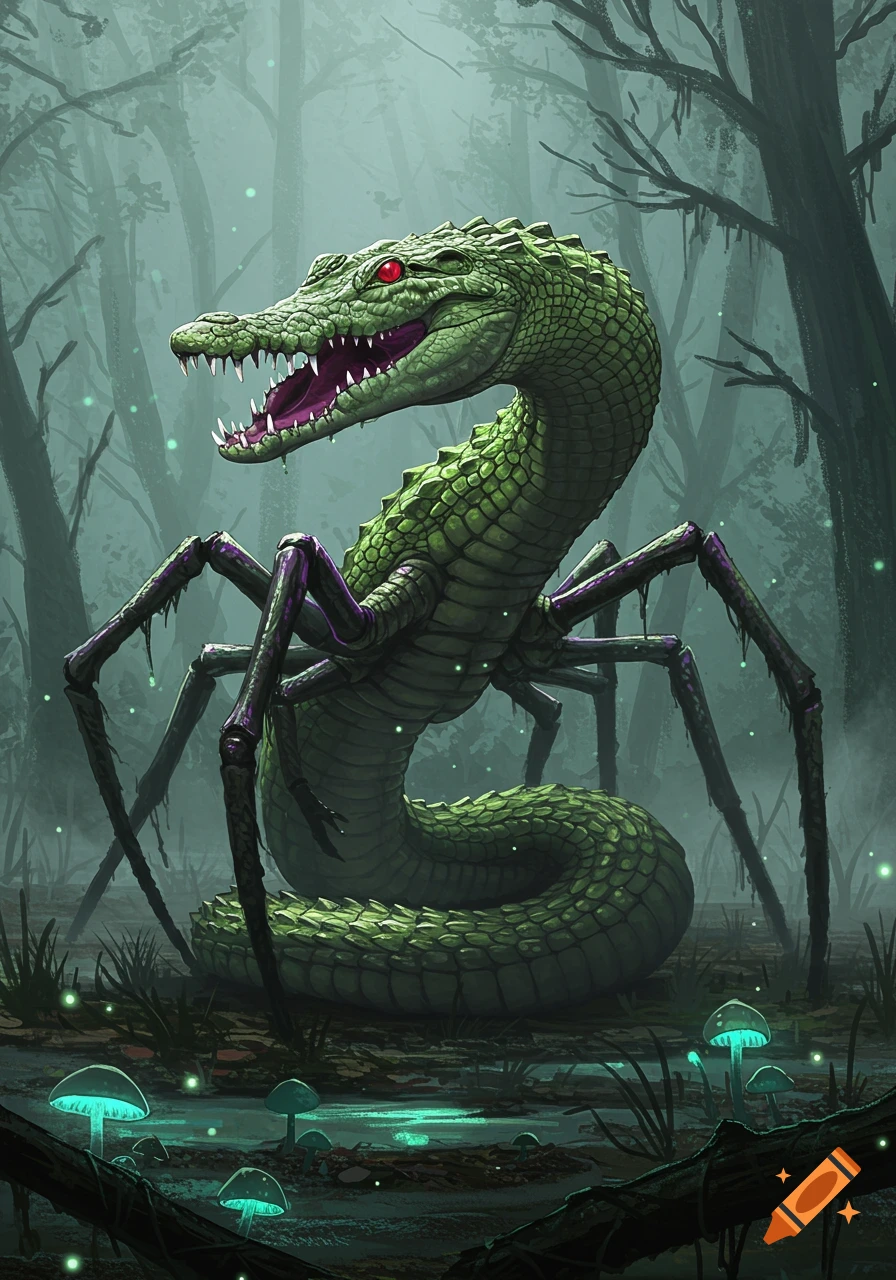 Detailed fantasy art of large, mossy plant monsters with glowing eyes ...