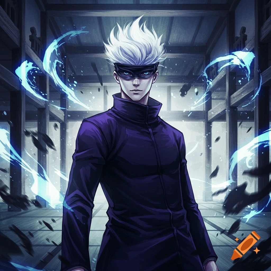 Portrait of Gojo Satoru in 4k created on Craiyon