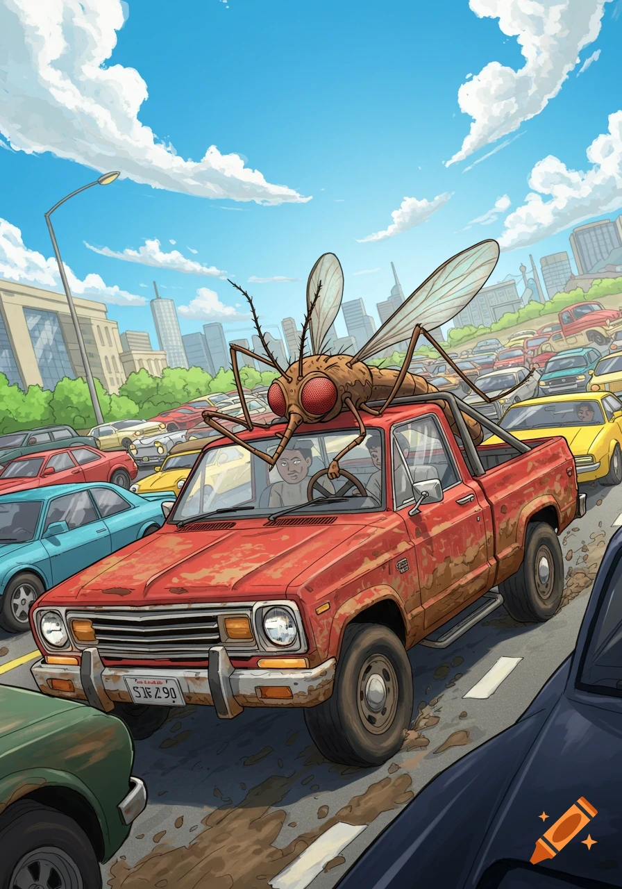 A cartoon-style pineapple-textured car with an angry face and green ...