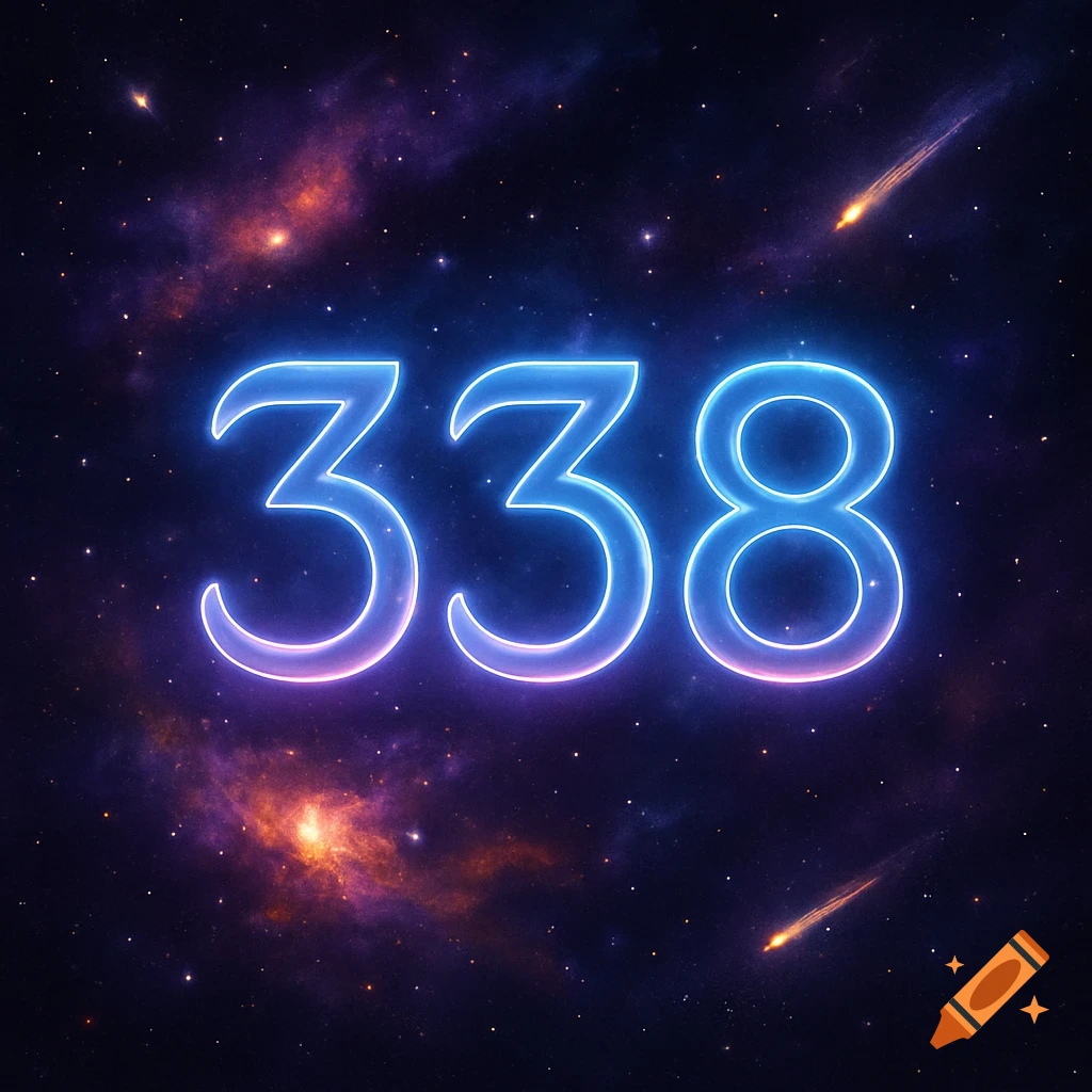 A spiky, glowing neon blue number 67 against a vibrant starry galaxy background. on Craiyon
