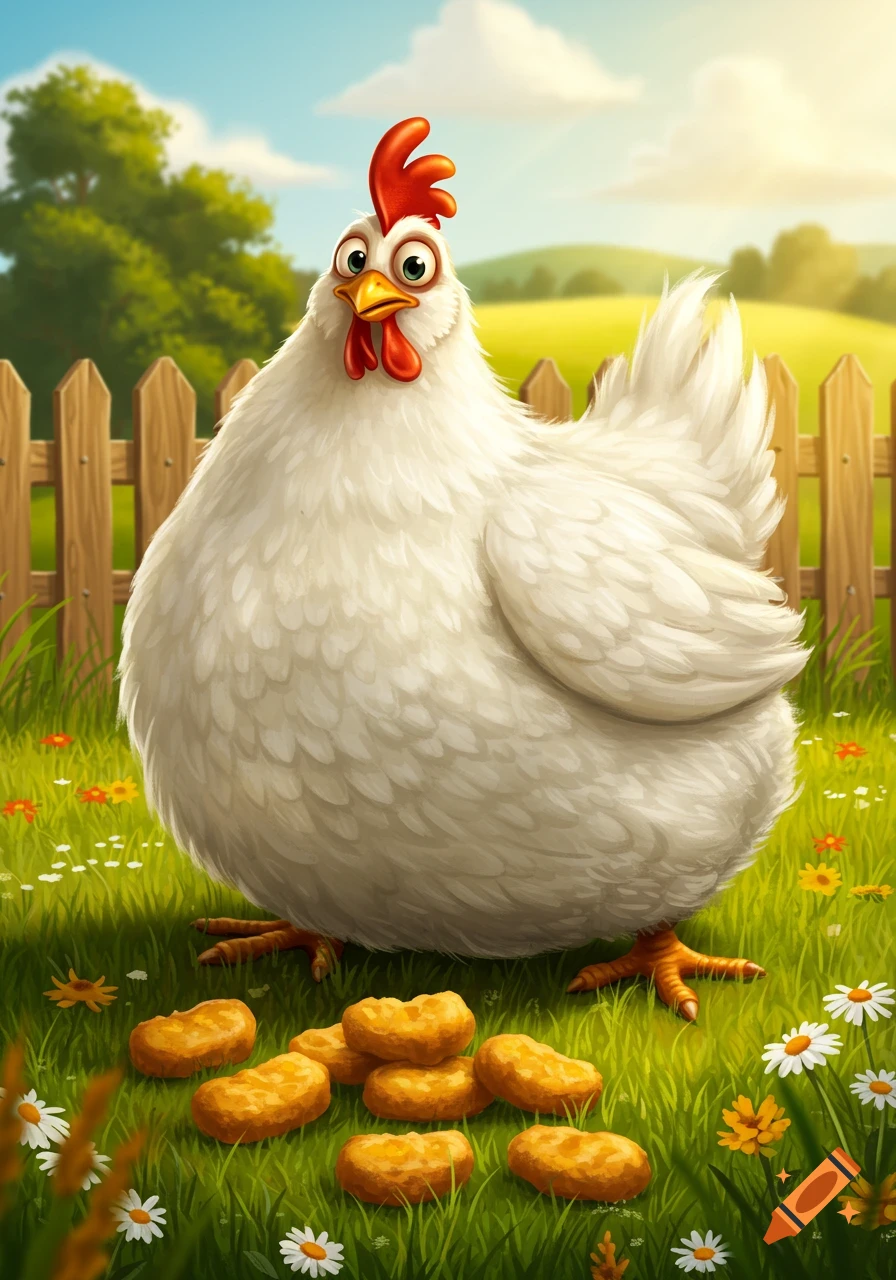 Homer Simpson in pilot gear rides a giant flying chicken above a green ...