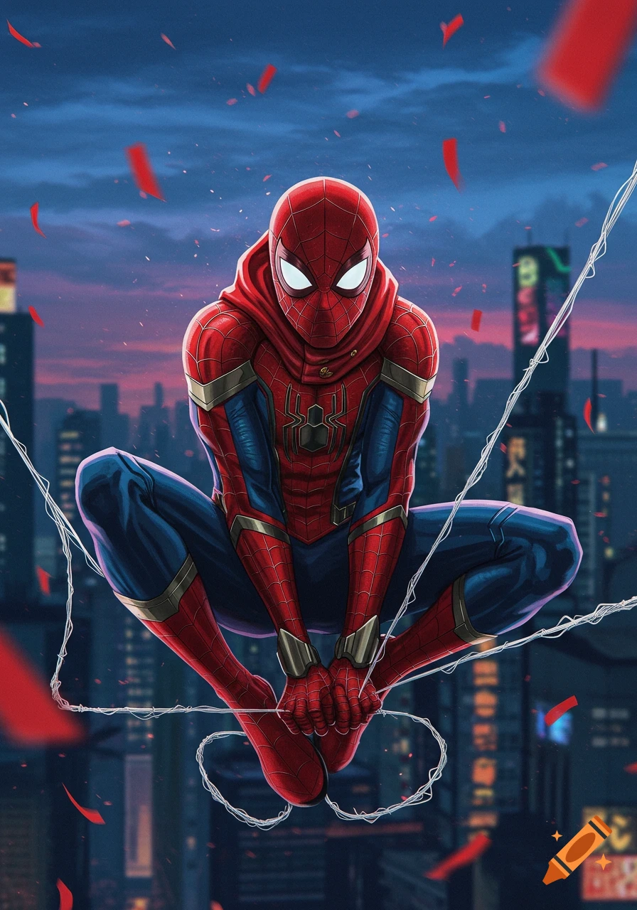 Spiderman+circle created on Craiyon