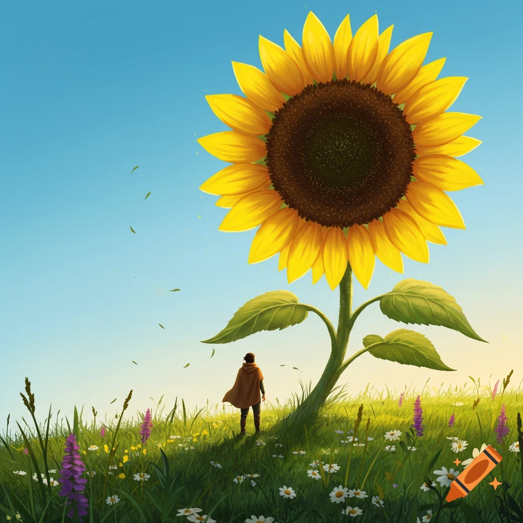 Ballerina dancing among african masks and sunflowers in outsider art ...