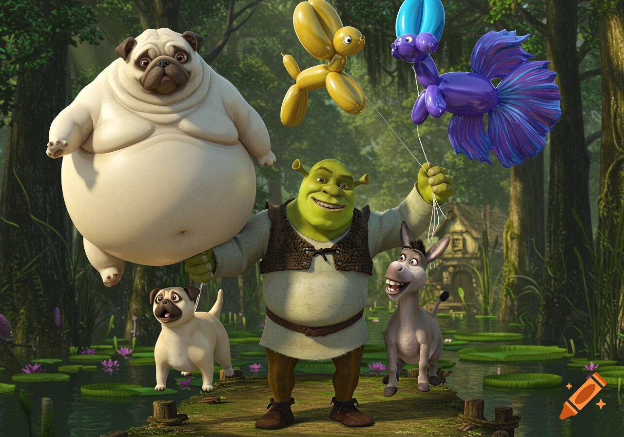 Shrek+banana created on Craiyon