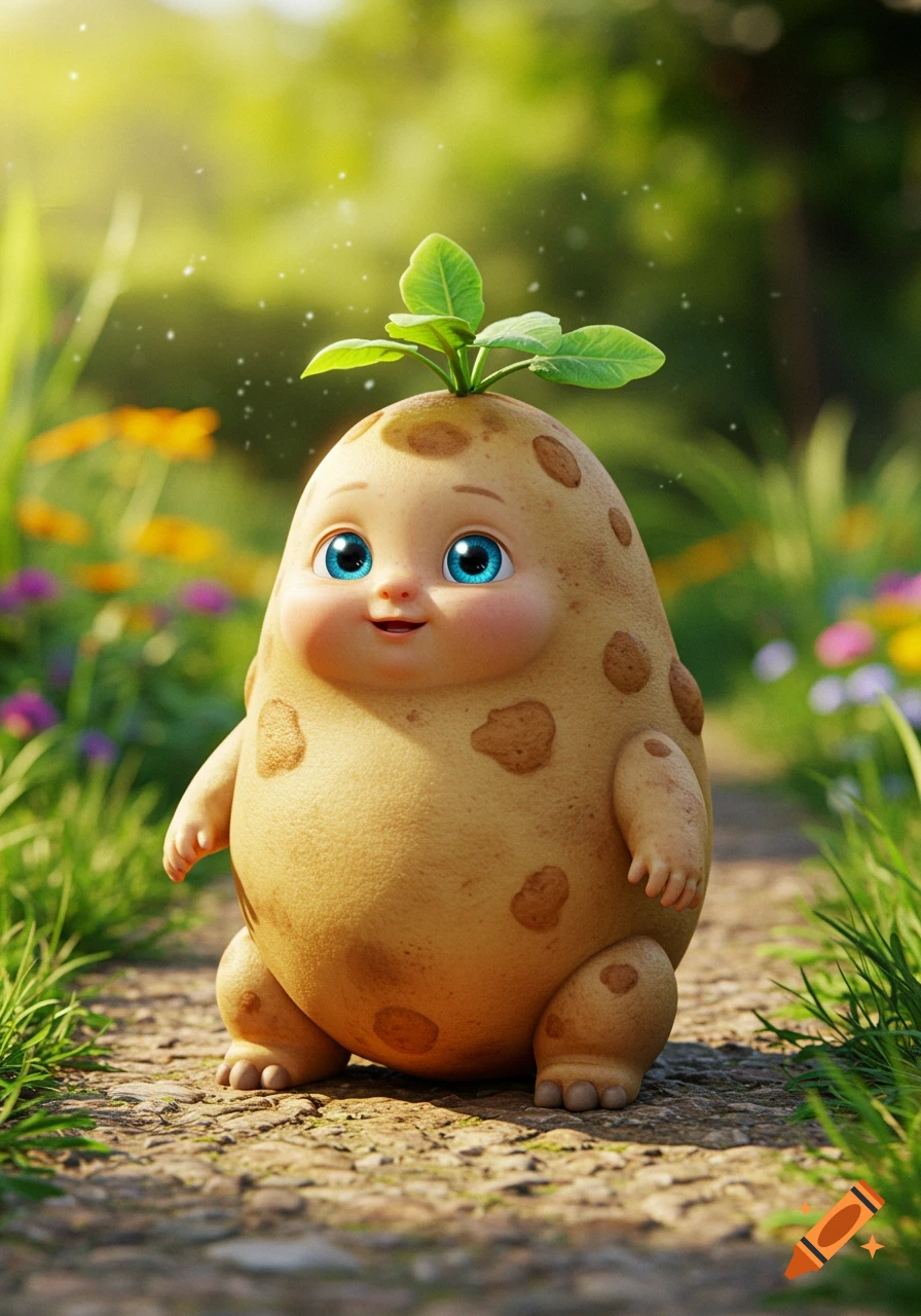 A tiny, cute white turtle in 3D claymation style, trying to pull its ...