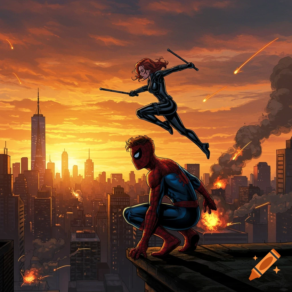 Spider Man+poster created on Craiyon