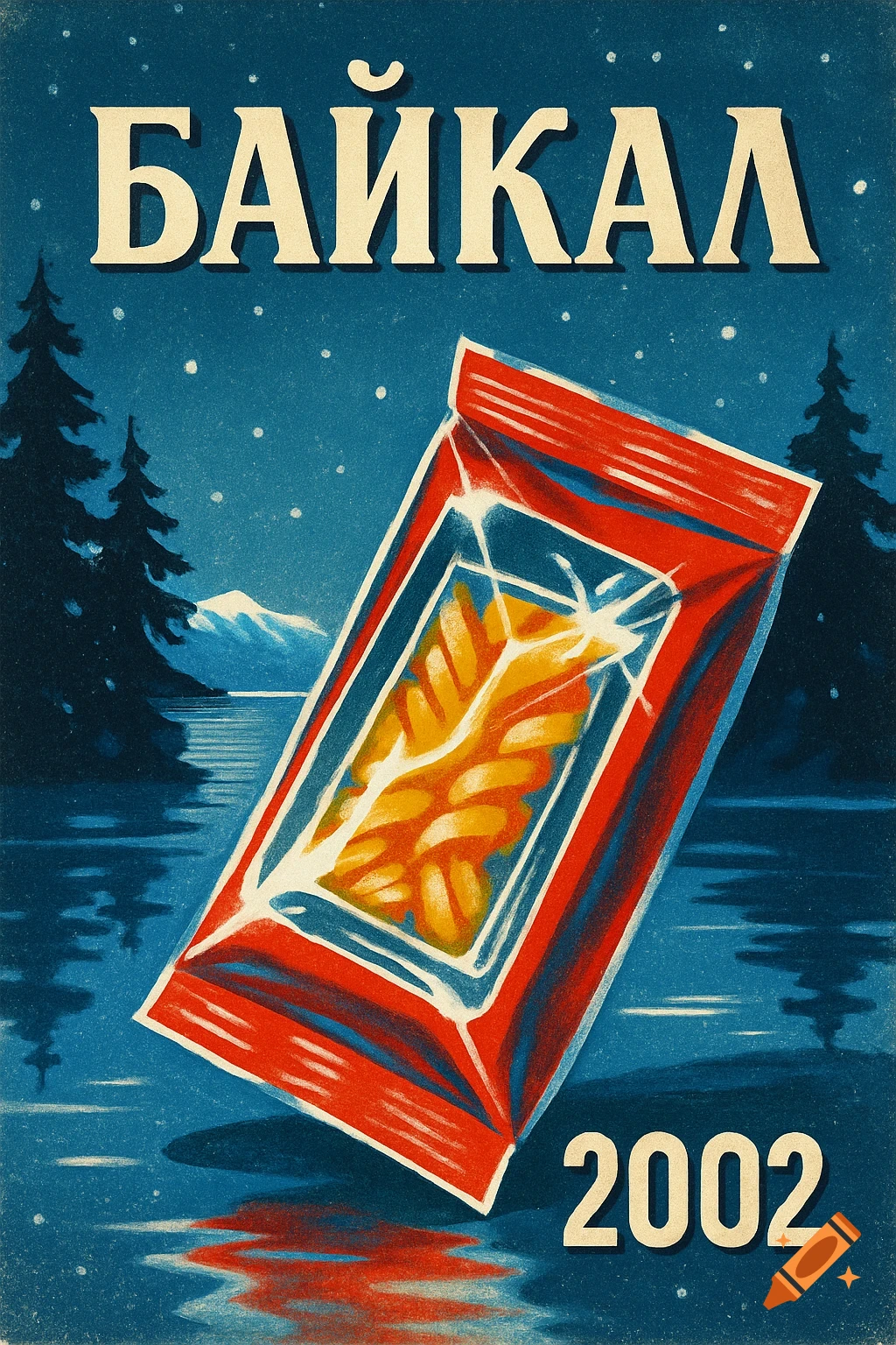 Vintage Soviet New Year postcard featuring children playing in snow, a ...