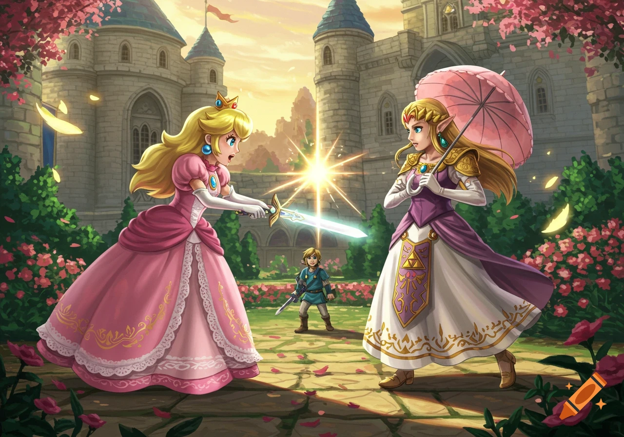 Princess Peach, Rosalina, and Daisy from Super Mario dance as ...