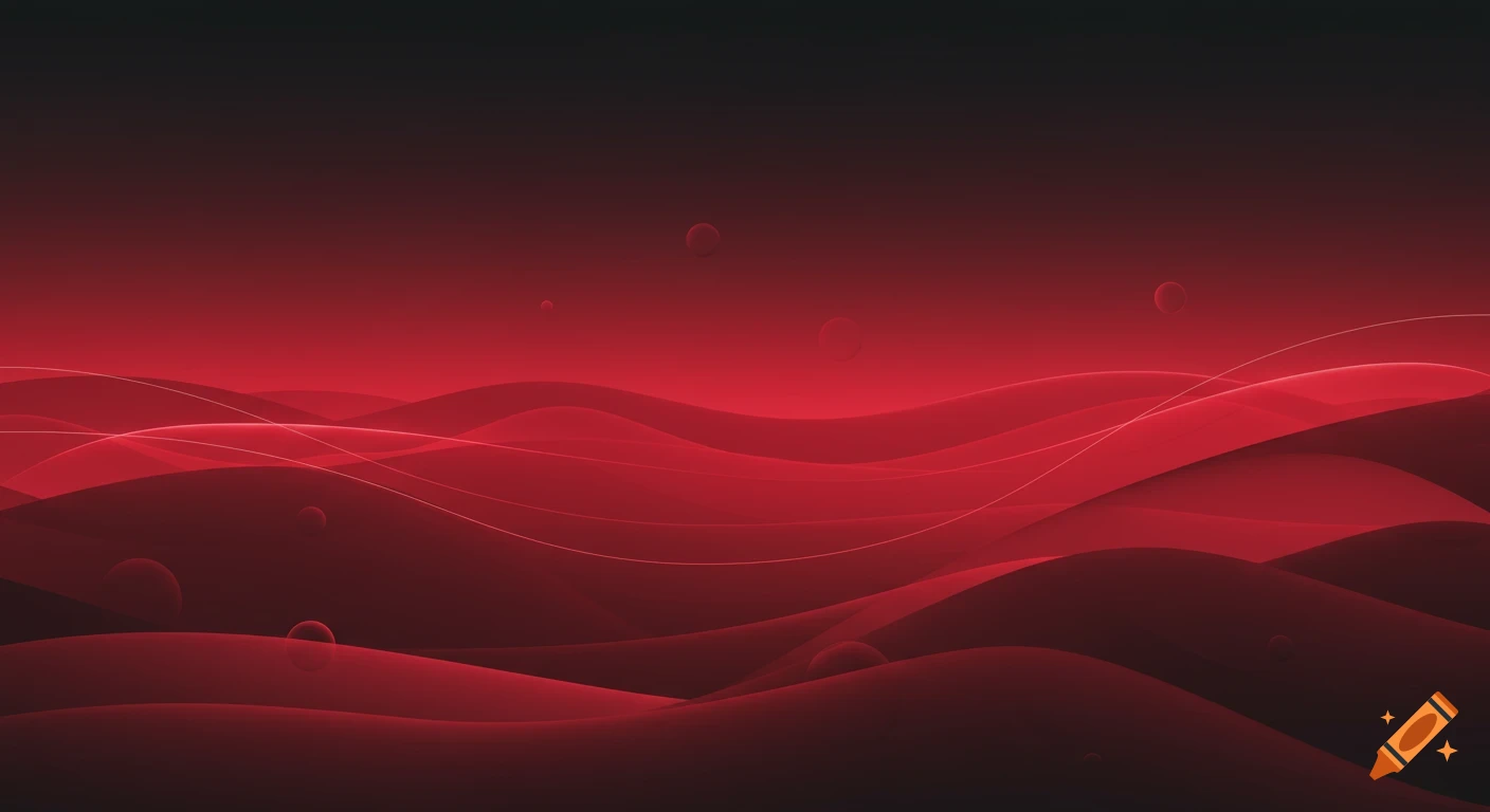 Abstract waves of smooth red, white, and purple fabric with intricate ...