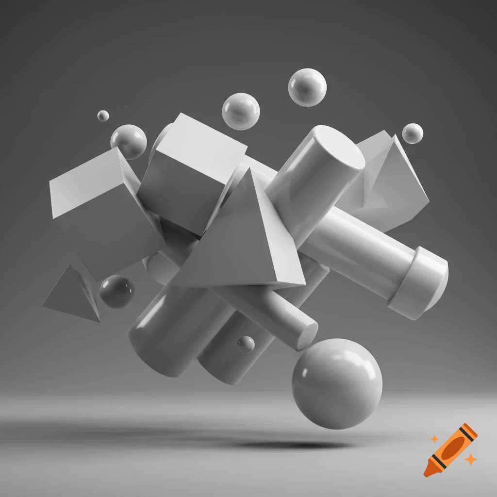 Two vibrant orange cubes are stacked, floating with shadows on a ...