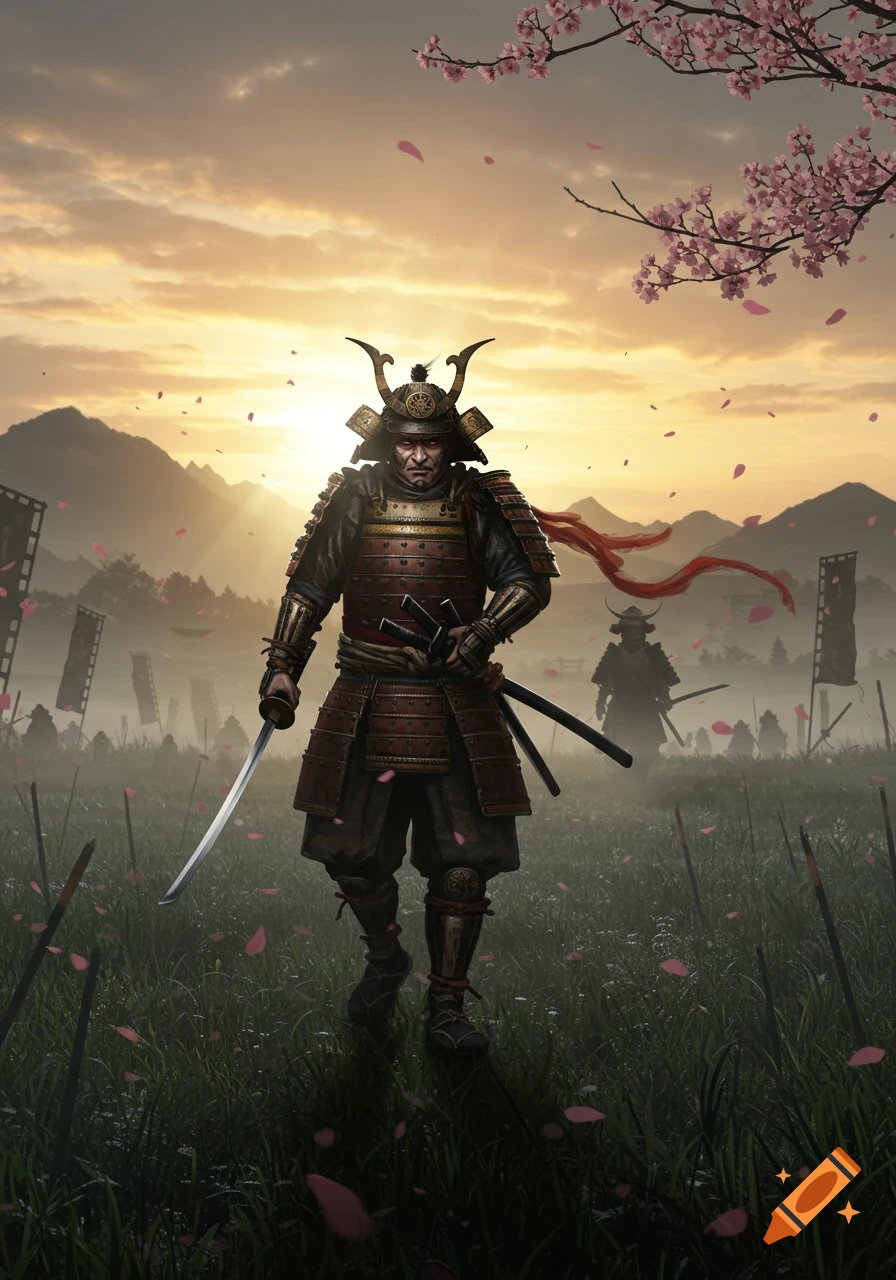 Samurai+abstract+art created on Craiyon