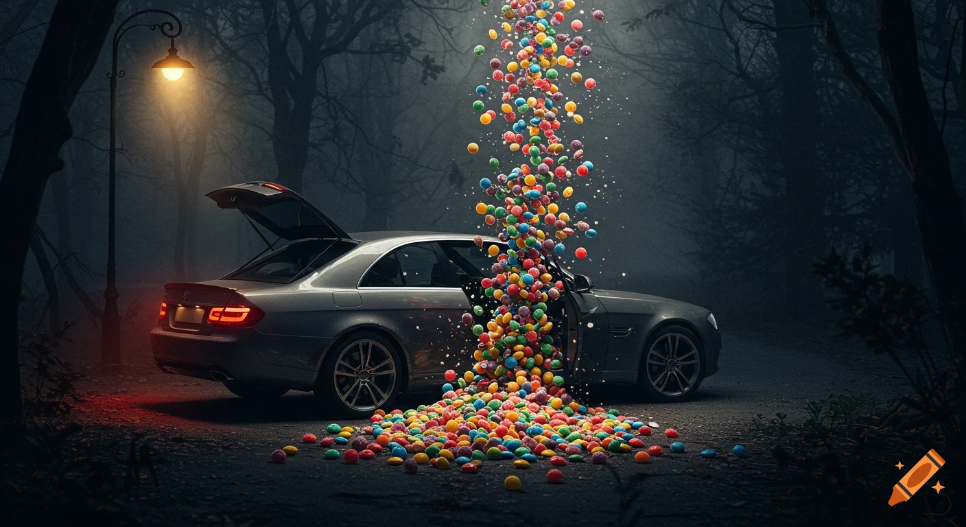 A vintage white Triumph TR4 convertible with a large red bow on the ...