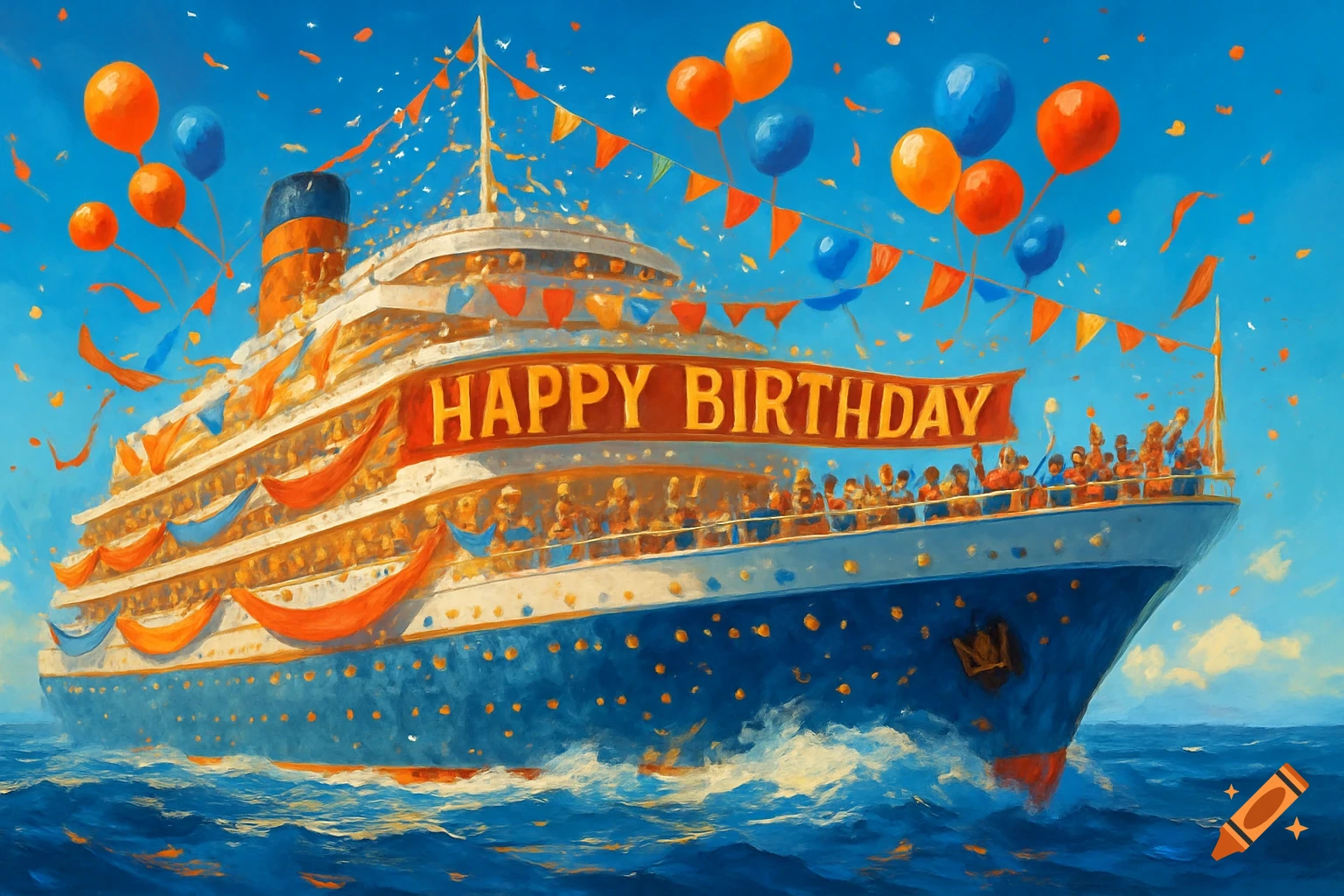 A birthday card featuring a repeating pattern of REMUS unmanned ...